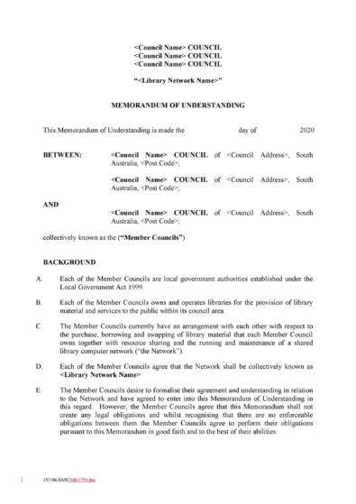 50 Free Memorandum of Understanding Templates [Word]