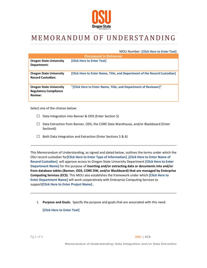 50 Free Memorandum of Understanding Templates [Word]