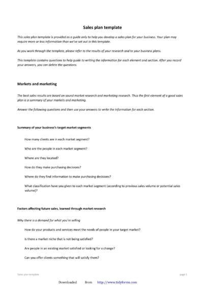 32 Sales Plan & Sales Strategy Templates [Word & Excel]