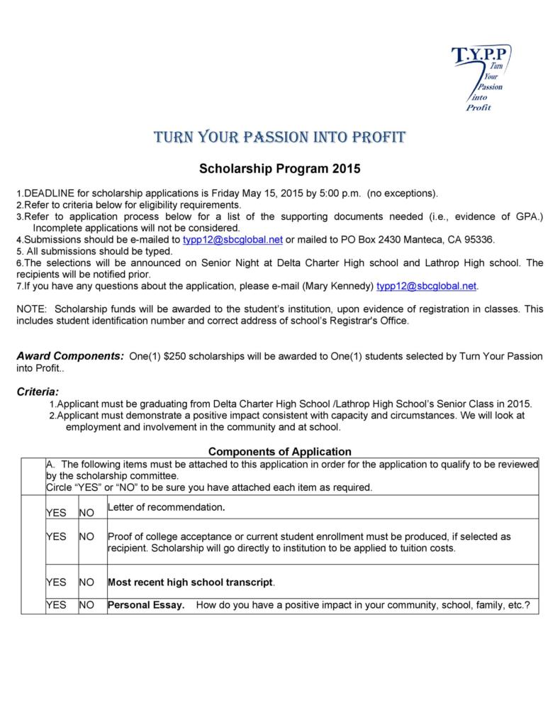 50 Free Scholarship Application Templates & Forms ᐅ TemplateLab