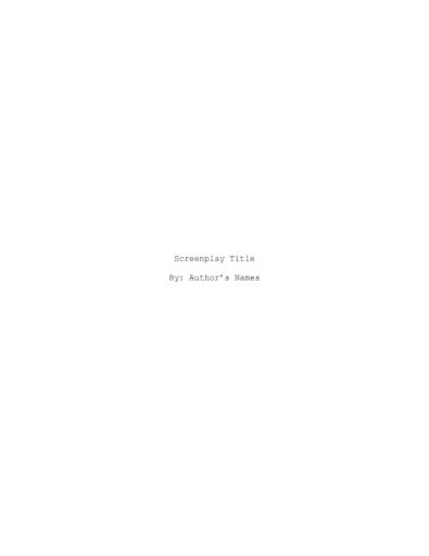37 Creative Screenplay Templates [& Screenplay Format Guide] ᐅ TemplateLab