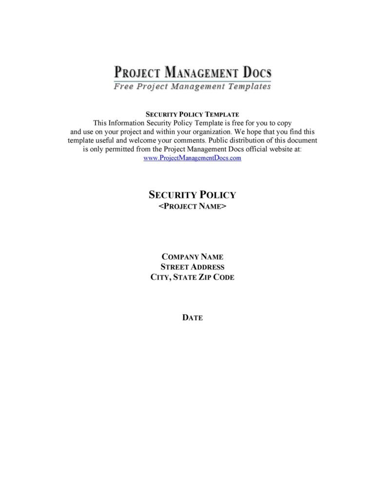 42 Information Security Policy Templates [Cyber Security] ᐅ TemplateLab