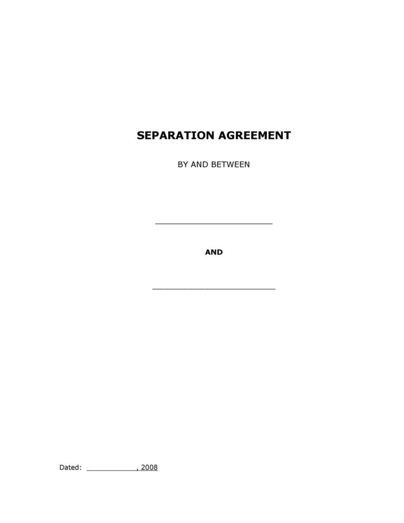 43 Best Separation Agreement Templates (& Separation Papers)