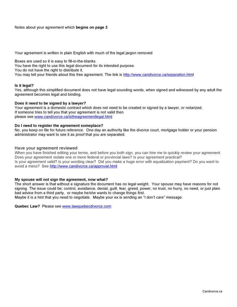 43 Best Separation Agreement Templates (& Separation Papers)