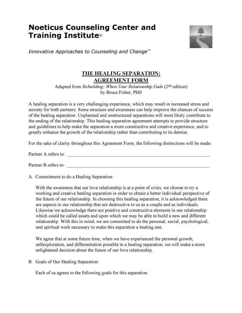 43 Best Separation Agreement Templates (& Separation Papers)