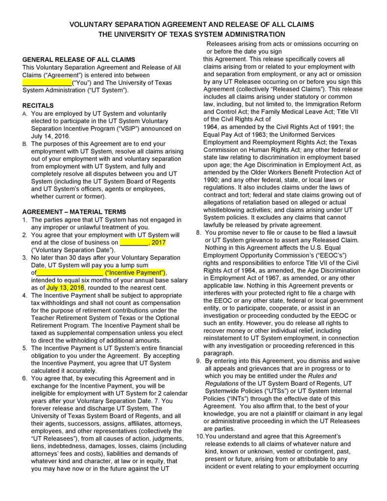 43 Best Separation Agreement Templates (& Separation Papers)