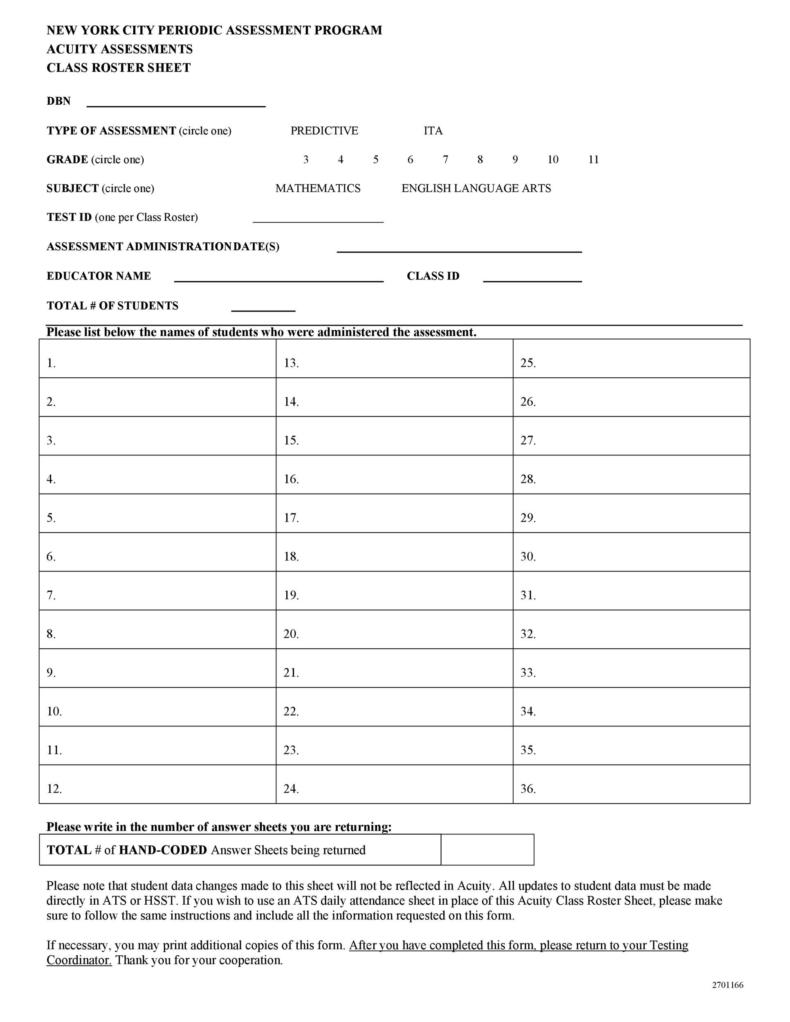46 Class Roster Templates [& Class List Examples]