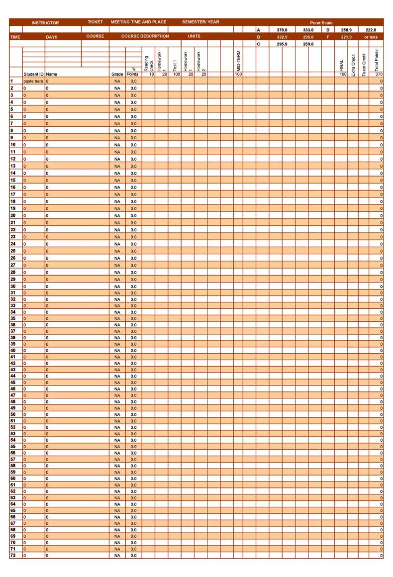 46 Class Roster Templates [& Class List Examples]