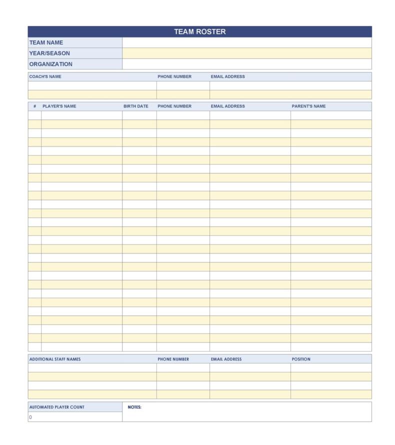 46 Class Roster Templates [& Class List Examples]