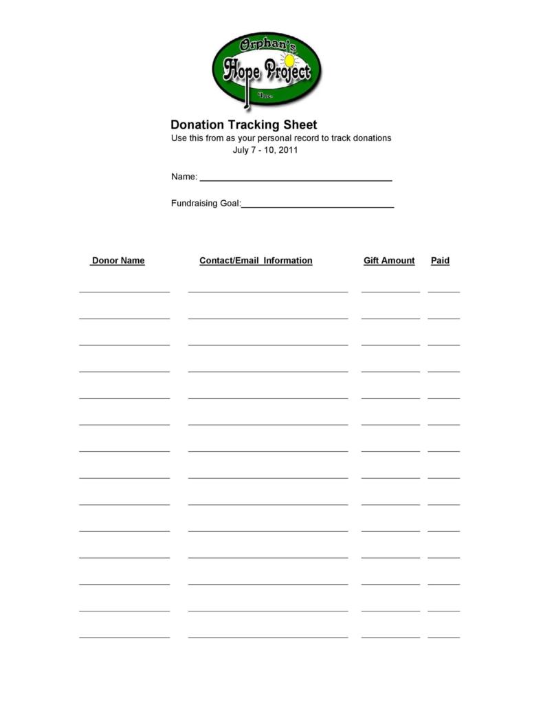 34 Professional Donation & Fundraiser Tracker Templates ᐅ TemplateLab