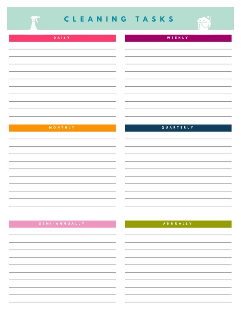 40 Printable House Cleaning Checklist Templates ᐅ TemplateLab