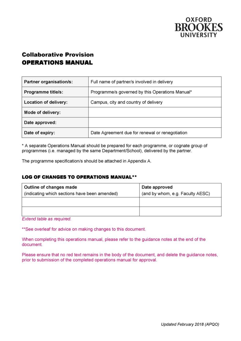 40 Free Instruction Manual Templates [Operation / User Manual]