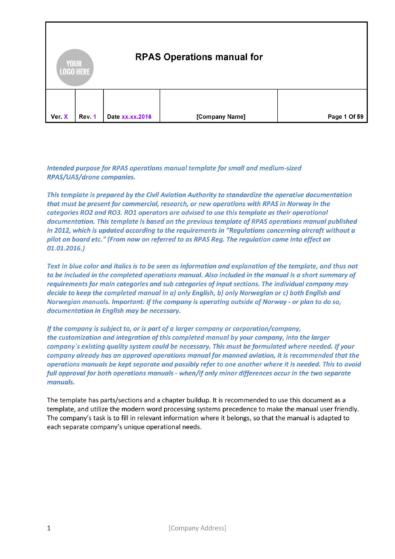 40 Free Instruction Manual Templates [Operation / User Manual]