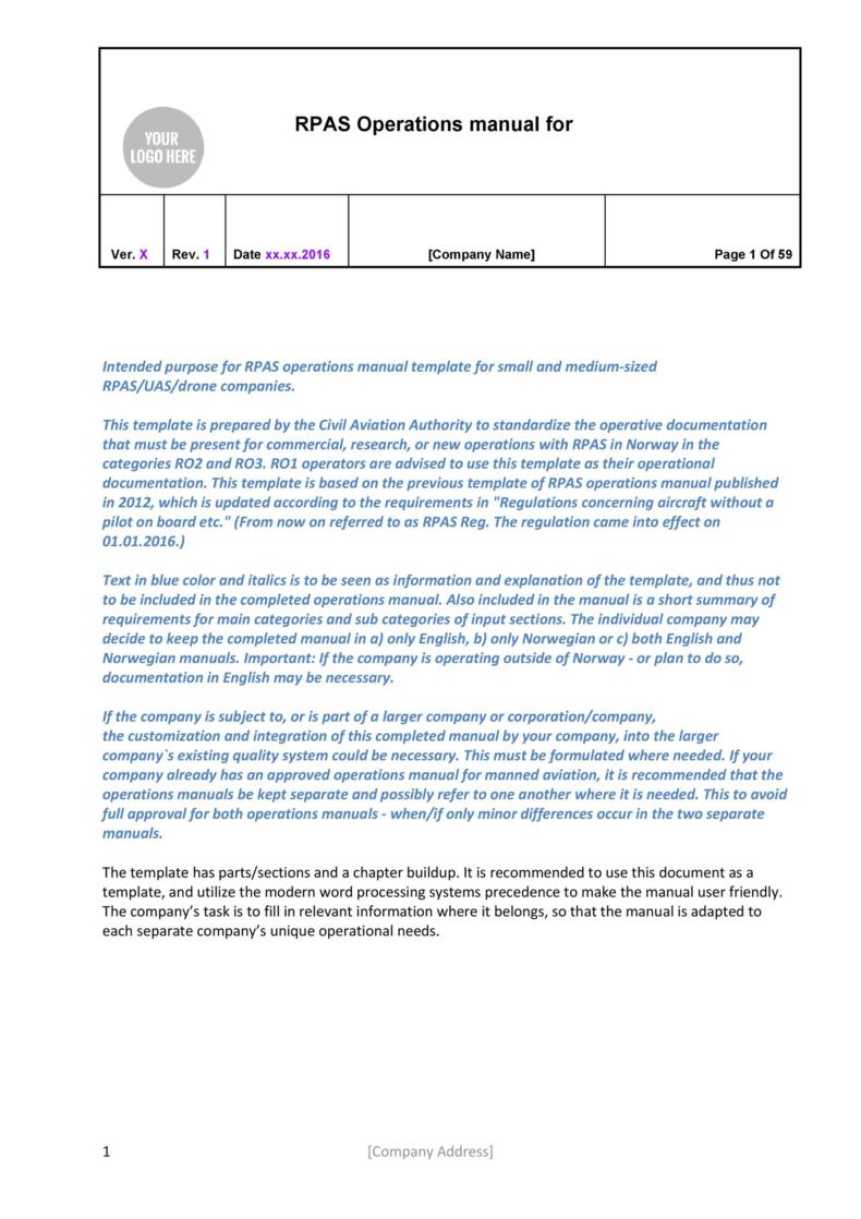 40 Free Instruction Manual Templates [Operation / User Manual]