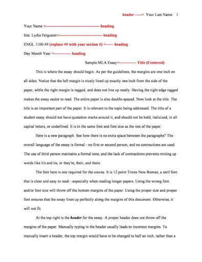 38 Free MLA Format Templates (+MLA Essay Format) ᐅ TemplateLab