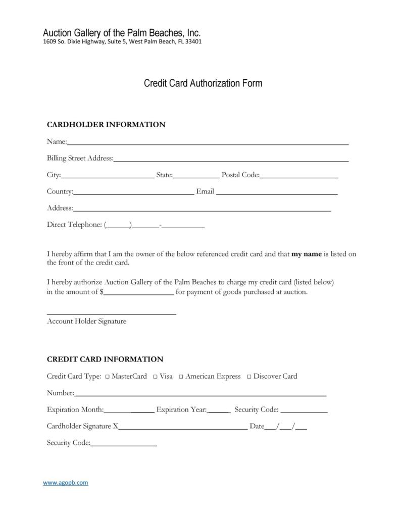 43 Credit Card Authorization Forms Templates {Ready-to-Use}