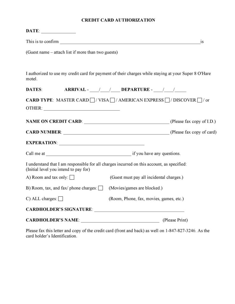 43 Credit Card Authorization Forms Templates {Ready-to-Use}