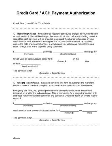 43 Credit Card Authorization Forms Templates {Ready-to-Use}