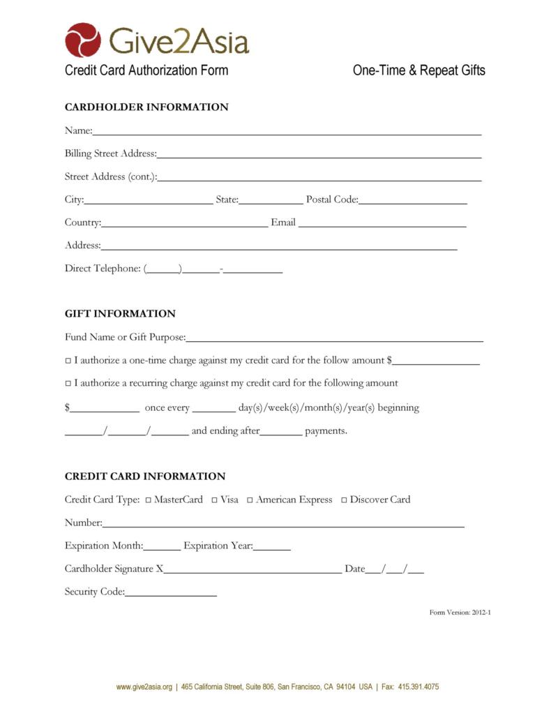 43 Credit Card Authorization Forms Templates {Ready-to-Use}