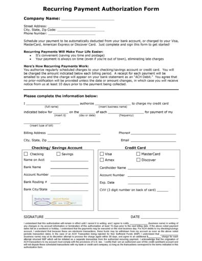43 Credit Card Authorization Forms Templates {Ready-to-Use}