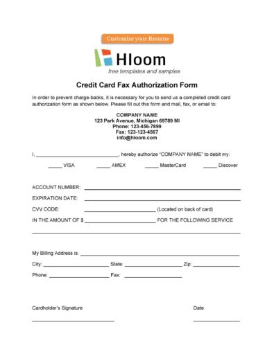 43 Credit Card Authorization Forms Templates {Ready-to-Use}