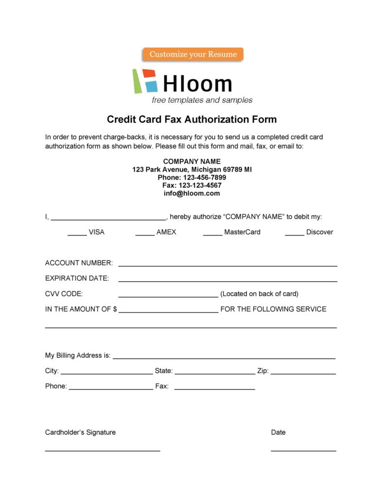 43 Credit Card Authorization Forms Templates {Ready-to-Use}