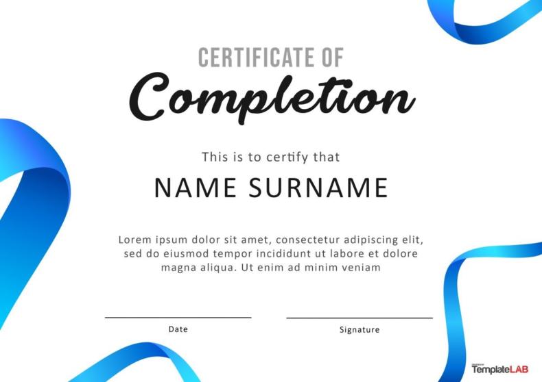 23 Free Certificate of Completion Templates [Word, PowerPoint]