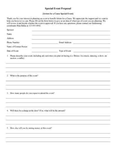 38 Best Event Proposal Templates & Free Examples ᐅ TemplateLab