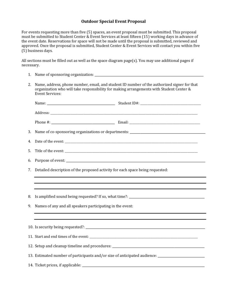 38 Best Event Proposal Templates & Free Examples ᐅ TemplateLab