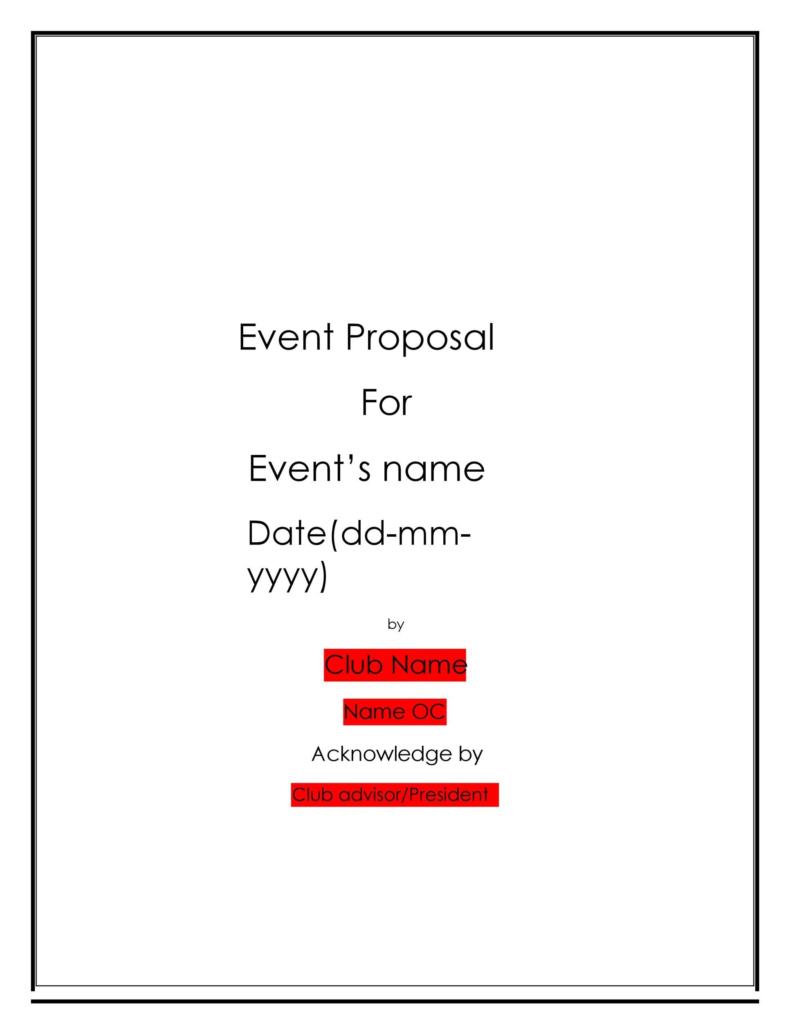 38 Best Event Proposal Templates & Free Examples ᐅ TemplateLab