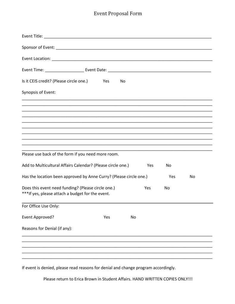 38 Best Event Proposal Templates & Free Examples ᐅ TemplateLab