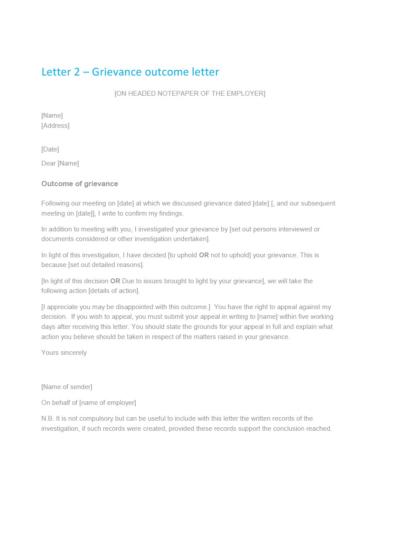 37 Editable Grievance Letters (Tips & Free Samples) ᐅ TemplateLab