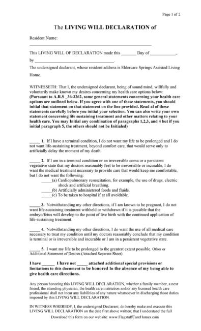 50 Free Living Will Templates & Forms [Word] ᐅ TemplateLab