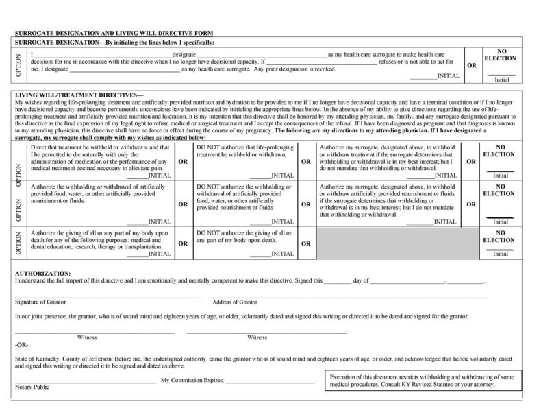 50 Free Living Will Templates & Forms [Word] ᐅ TemplateLab