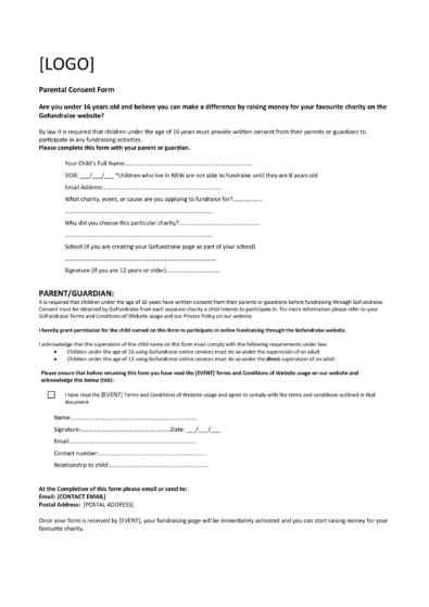 50 Printable Parental Consent Form & Templates ᐅ TemplateLab