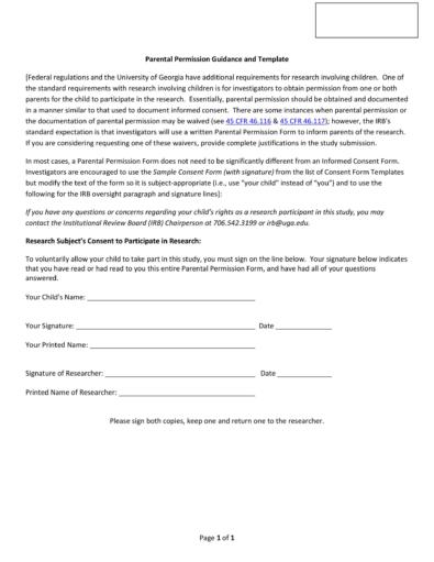 50 Printable Parental Consent Form & Templates ᐅ TemplateLab