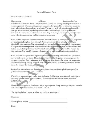 50 Printable Parental Consent Form & Templates ᐅ TemplateLab