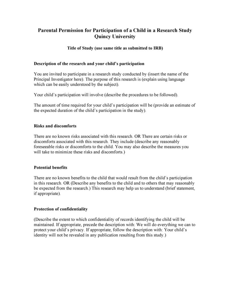50 Printable Parental Consent Form & Templates ᐅ TemplateLab