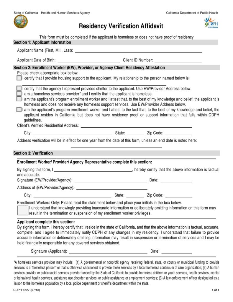 36 Proof Of Residency Letters (from Family Member / Landlord) ᐅ TemplateLab