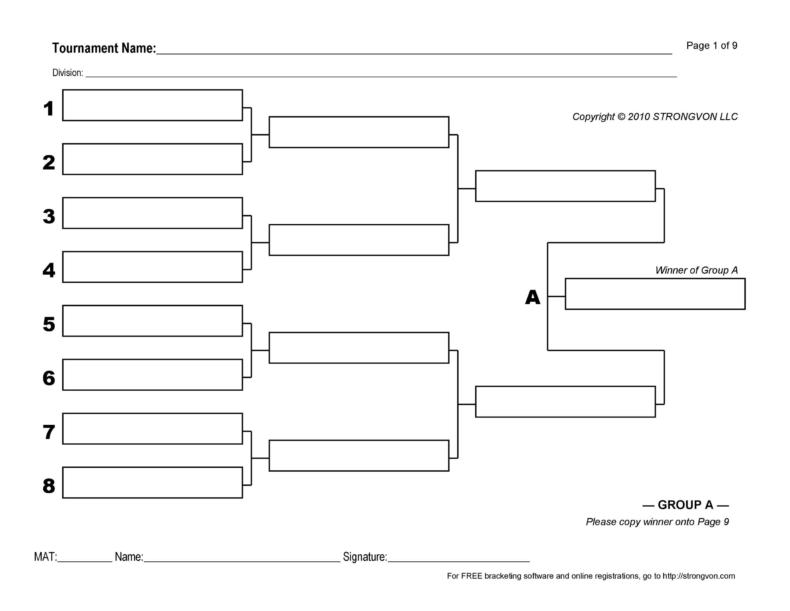 34 Blank Tournament Bracket Templates (&100% FREE) ᐅ TemplateLab