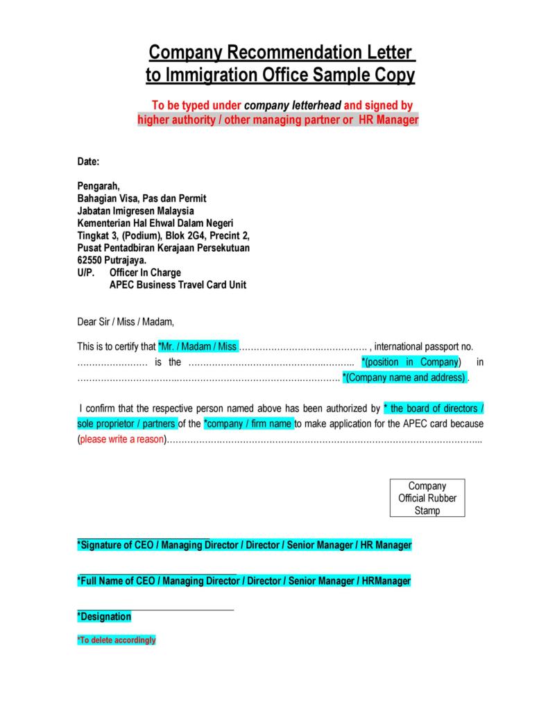 36 Free Immigration Letters (Character Reference Letters for Immigration)