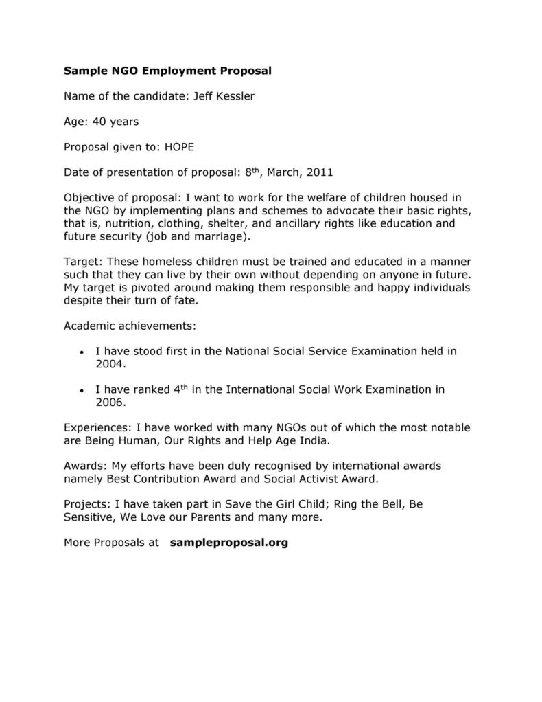 43 Best Job Proposal Templates (Free Download) ᐅ TemplateLab