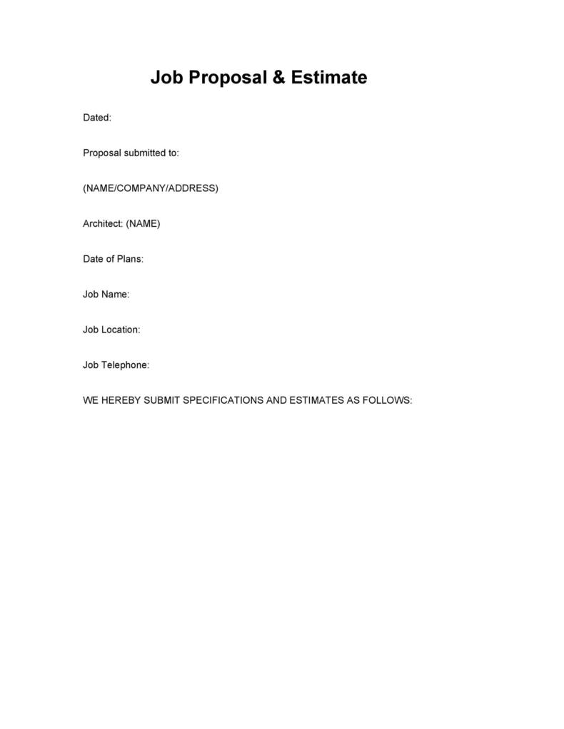 43 Best Job Proposal Templates (Free Download) ᐅ TemplateLab