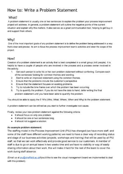 50 Printable Problem Statement Templates (MS Word) ᐅ TemplateLab