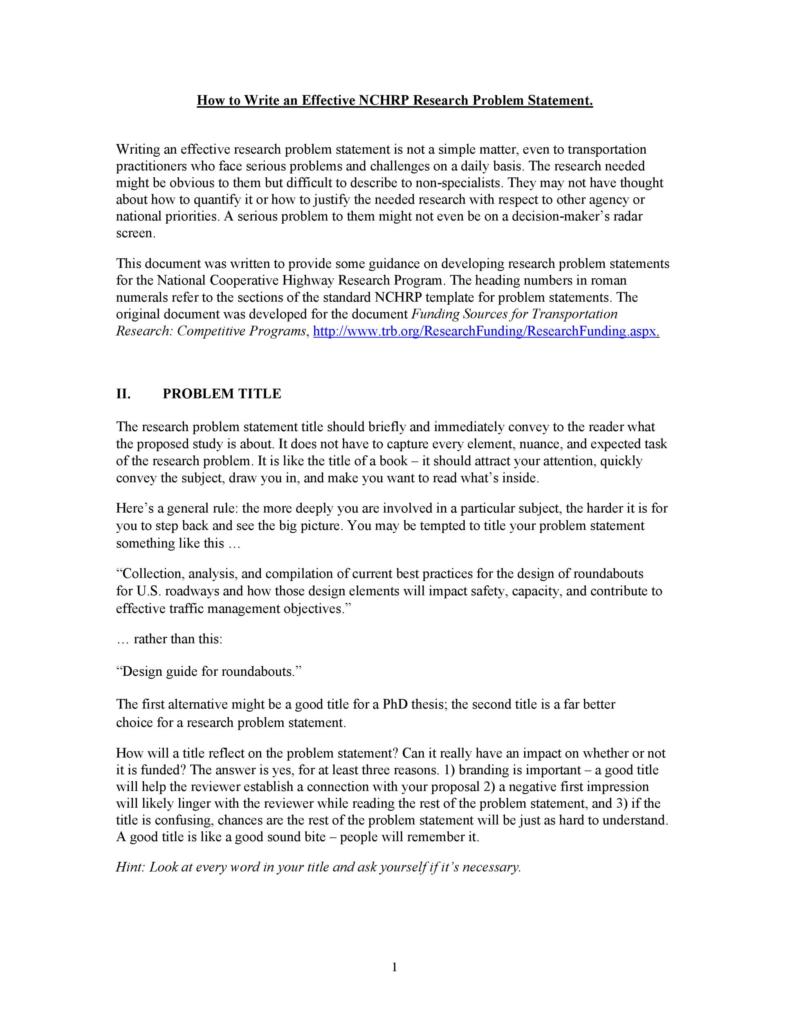 50 Printable Problem Statement Templates (MS Word) ᐅ TemplateLab