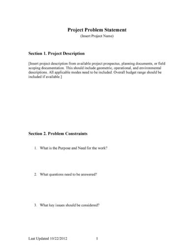 50 Printable Problem Statement Templates (MS Word) ᐅ TemplateLab