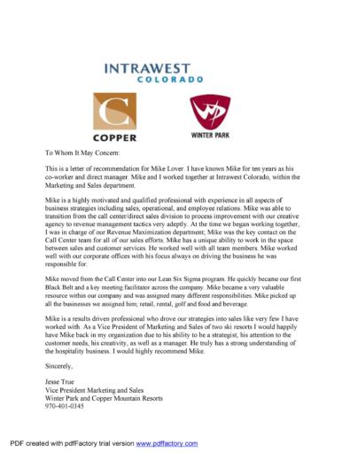 50 Best Recommendation Letters For Employee From Manager