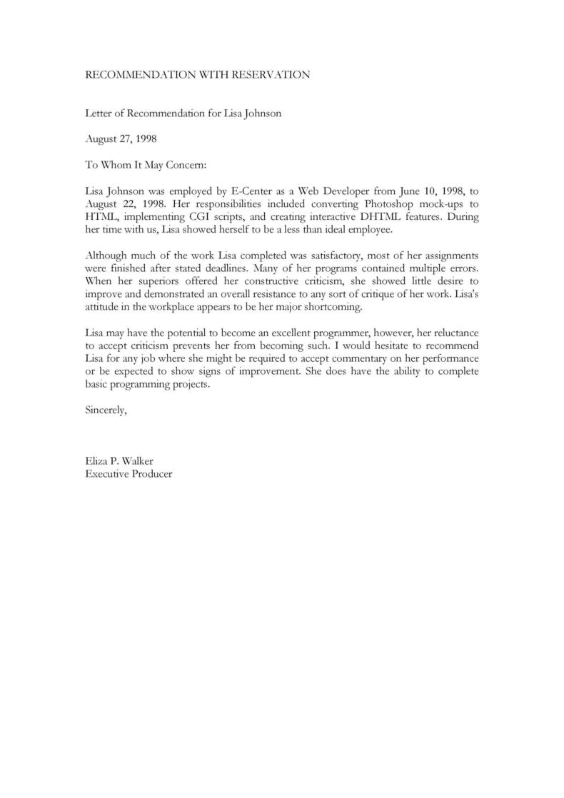 50 Best Recommendation Letters For Employee From Manager