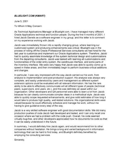 50 Best Recommendation Letters For Employee From Manager