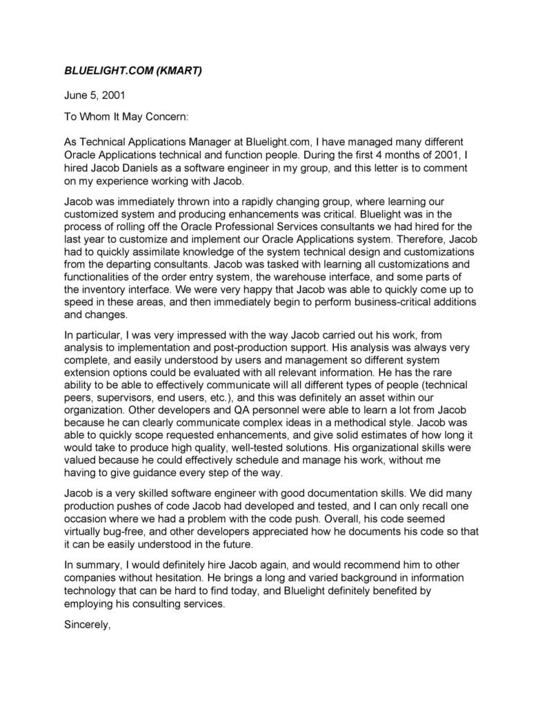 50 Best Recommendation Letters For Employee From Manager